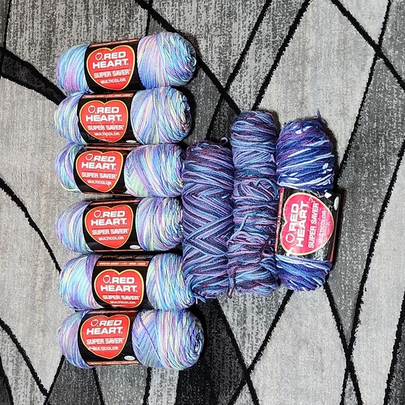Red Heart Yarn | Other | Red Heart Supersaver Multicolor 4 Ply 6skeins ...